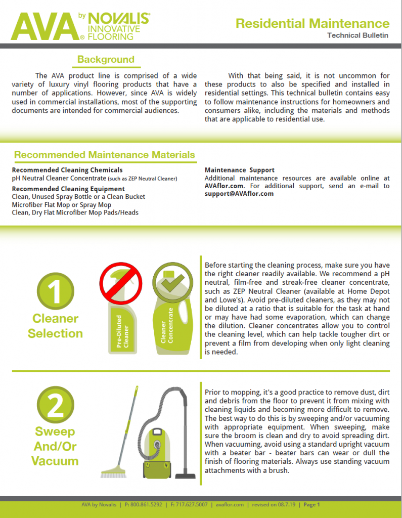 Technical Bulletins - AVA Flooring
