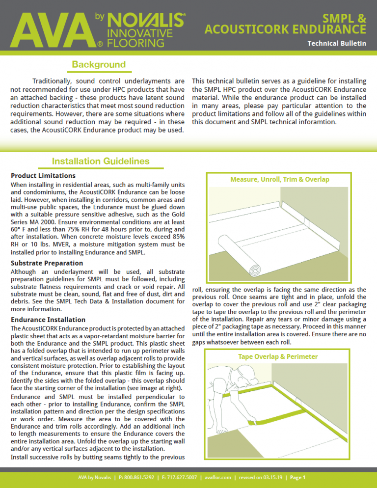 Technical Bulletins - AVA Flooring